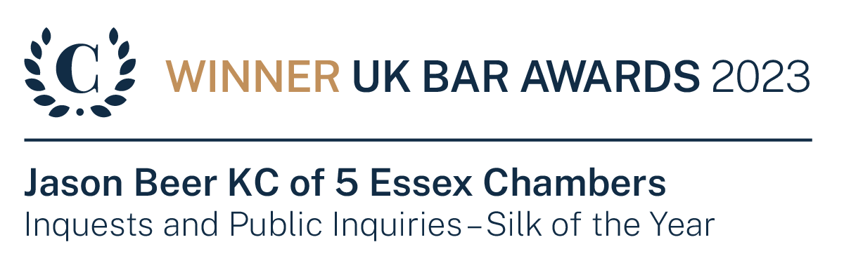 Jason Beer KC is listed in The Lawyer Hot 100 2024 - 5 Essex Chambers